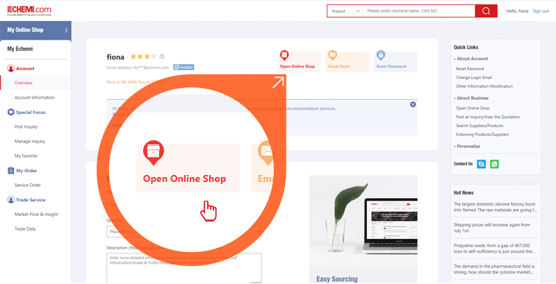 Open Online Shop - ECHEMI